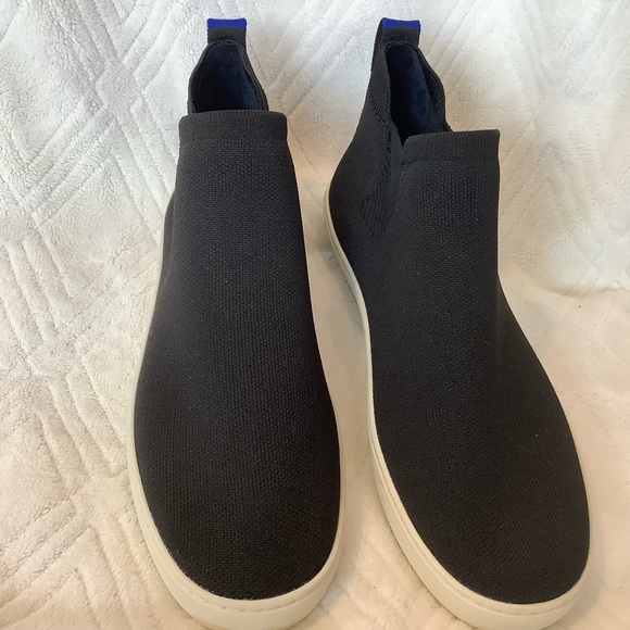 Rothy's | Shoes | Rothys The Chelsea Hi Top Sneaker Black Sporty Pull ...